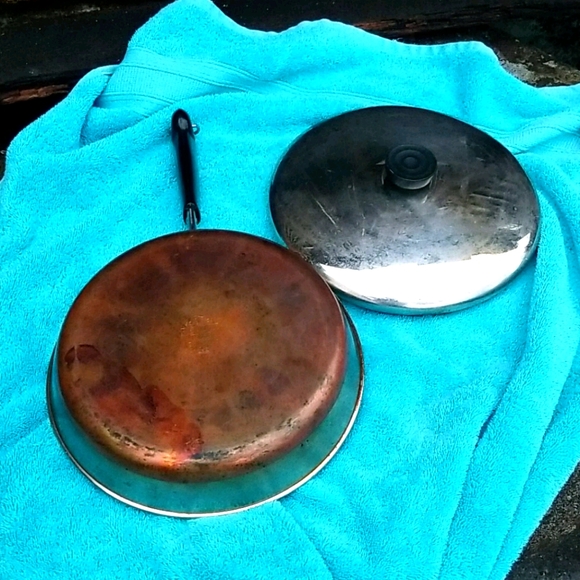 Revere Ware | Kitchen | Vintage Revere Ware 81 Fry Pan 9lid Copper Usa ...